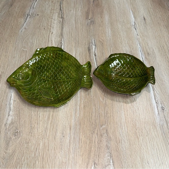 Holland | Kitchen | Vintage Holland Fish Platter Green Tray Plate ...